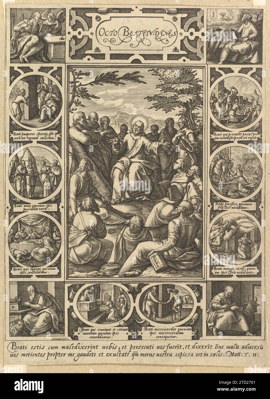 The Eight Beatitudes 1953 by Hendrick Goltzius Stock Photo - Alamy
