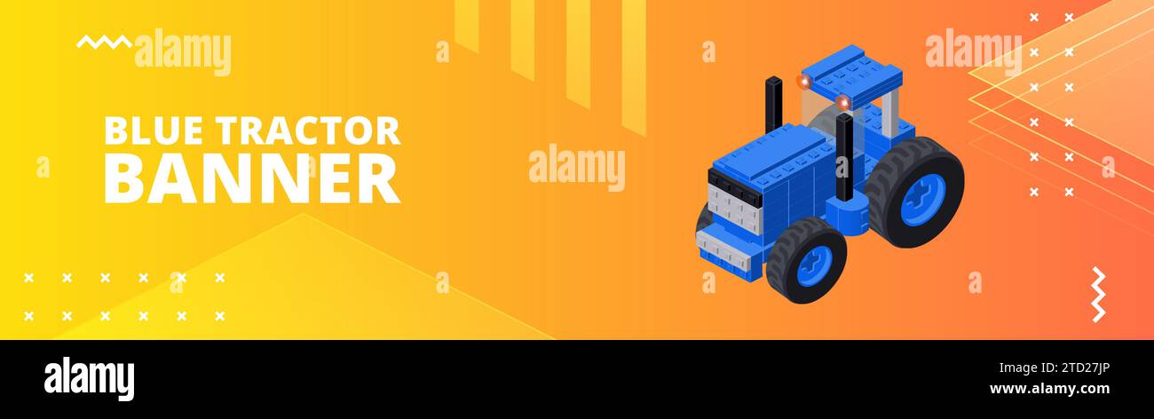 Modern blue tractor Stock Vector Images - Alamy