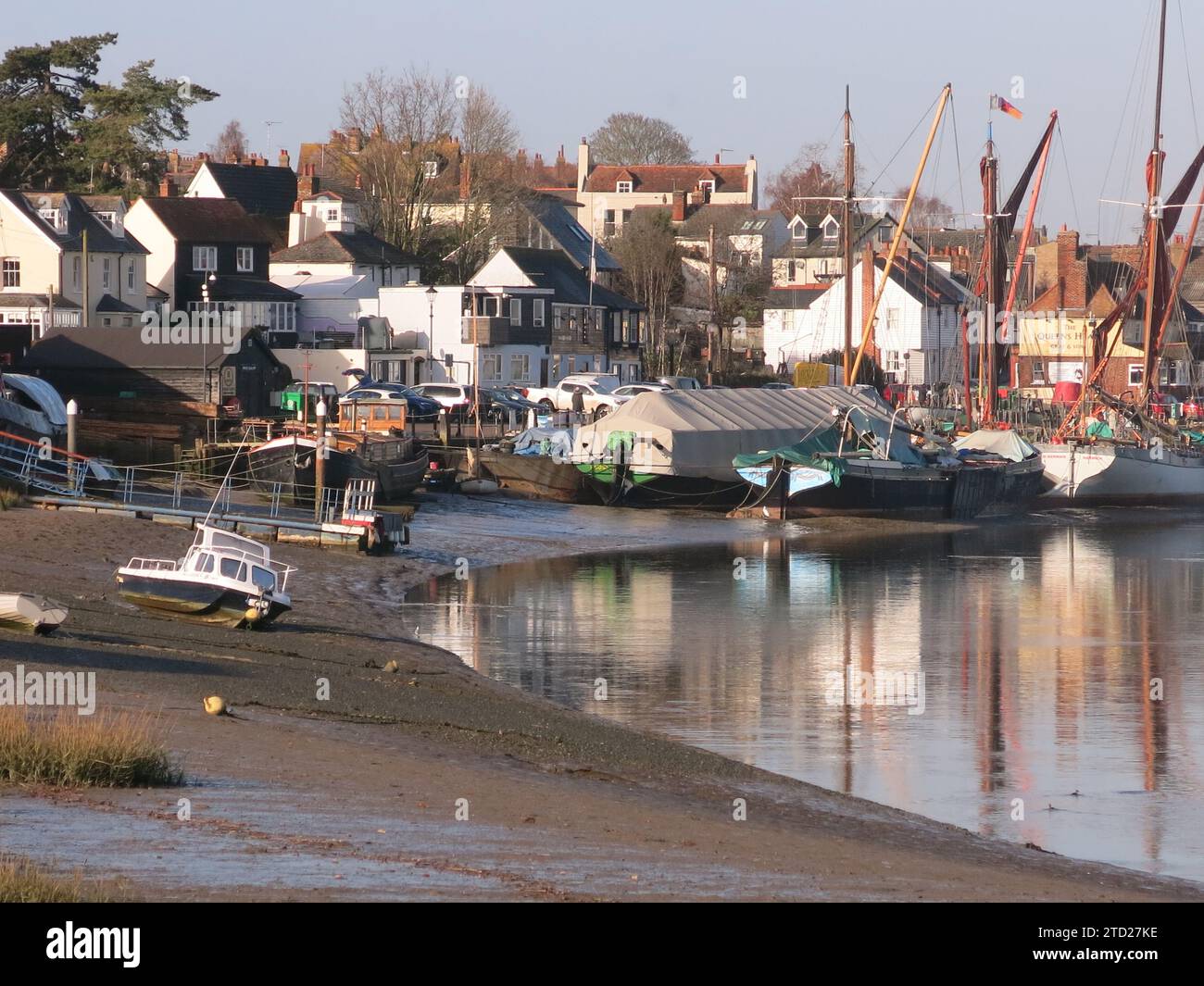 Maldon's maritime heritage: view of the quayside and historic buildings ...