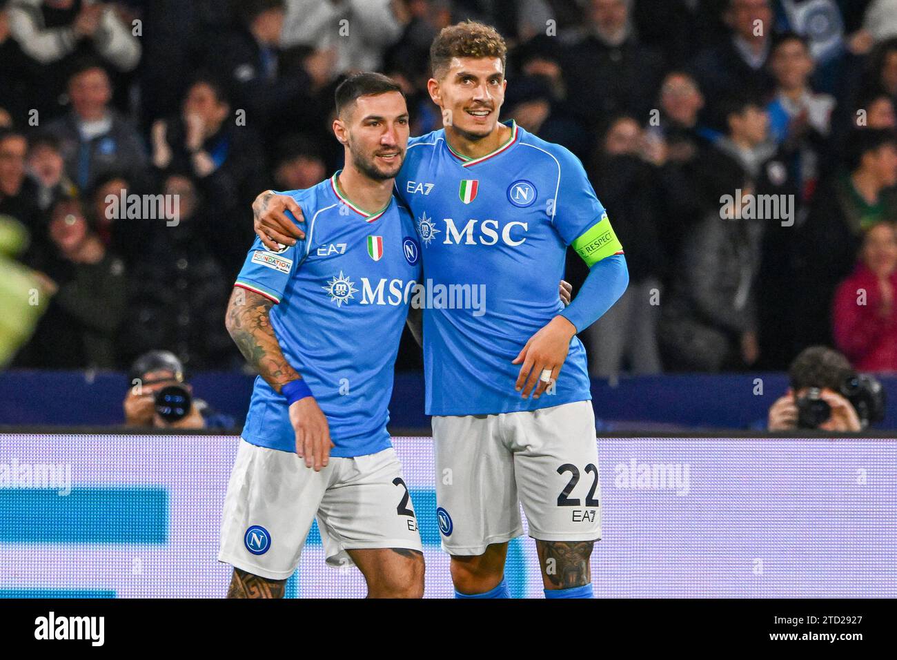 Matteo Politano of SSC Napoli with Giovanni Di Lorenzo of SSC Napoli ...
