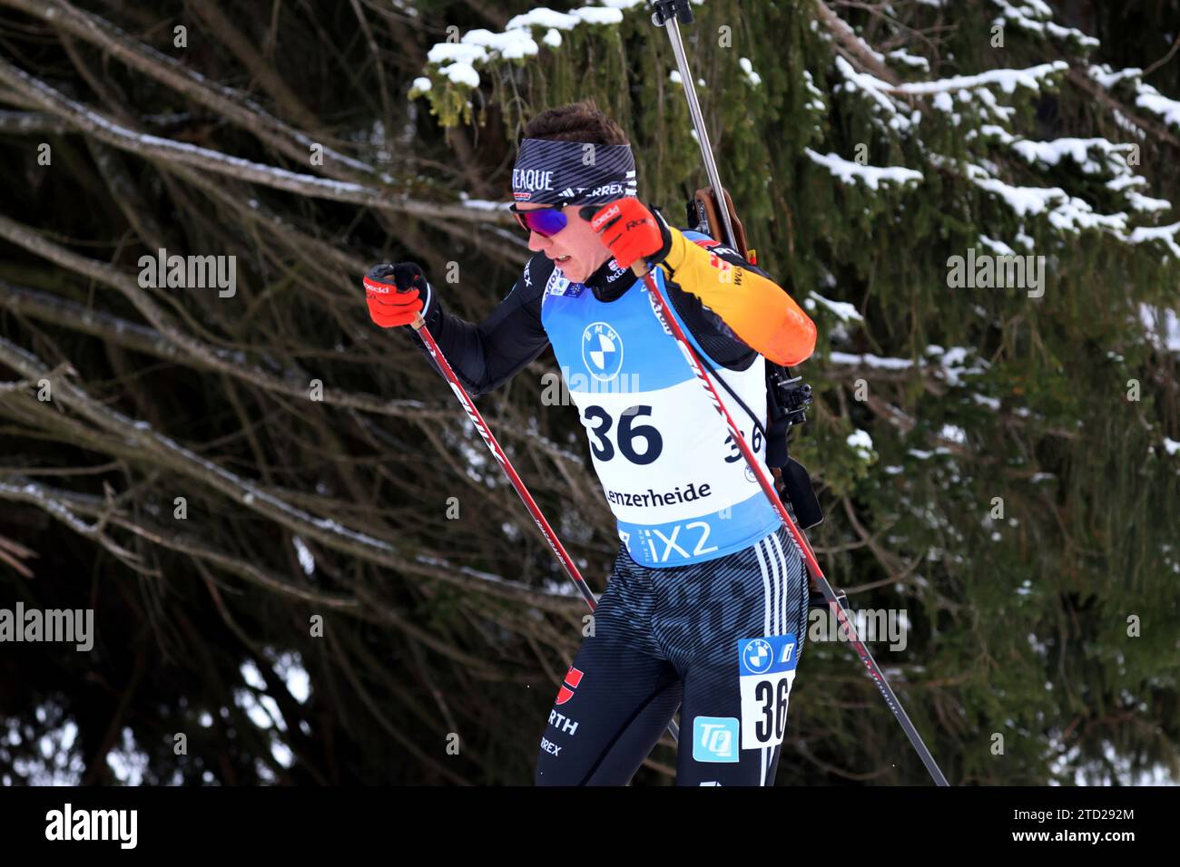 Justus Strelow (SG Stahl Schmiedeberg/GER) beim IBU Biathlon Weltcup ...