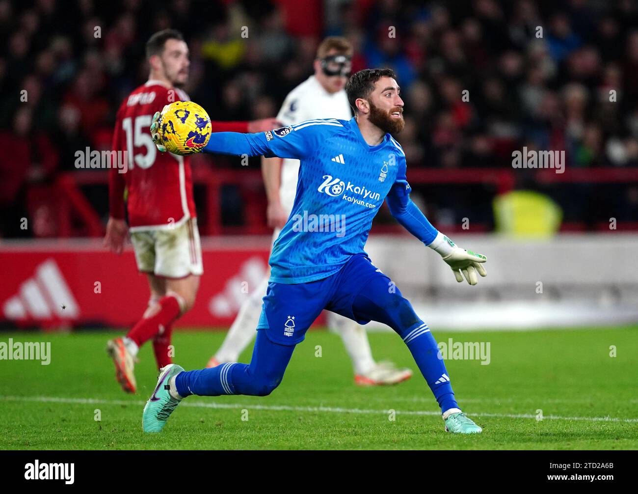 Nottingham Forest goalkeeper Matt Turner in action during the Premier ...