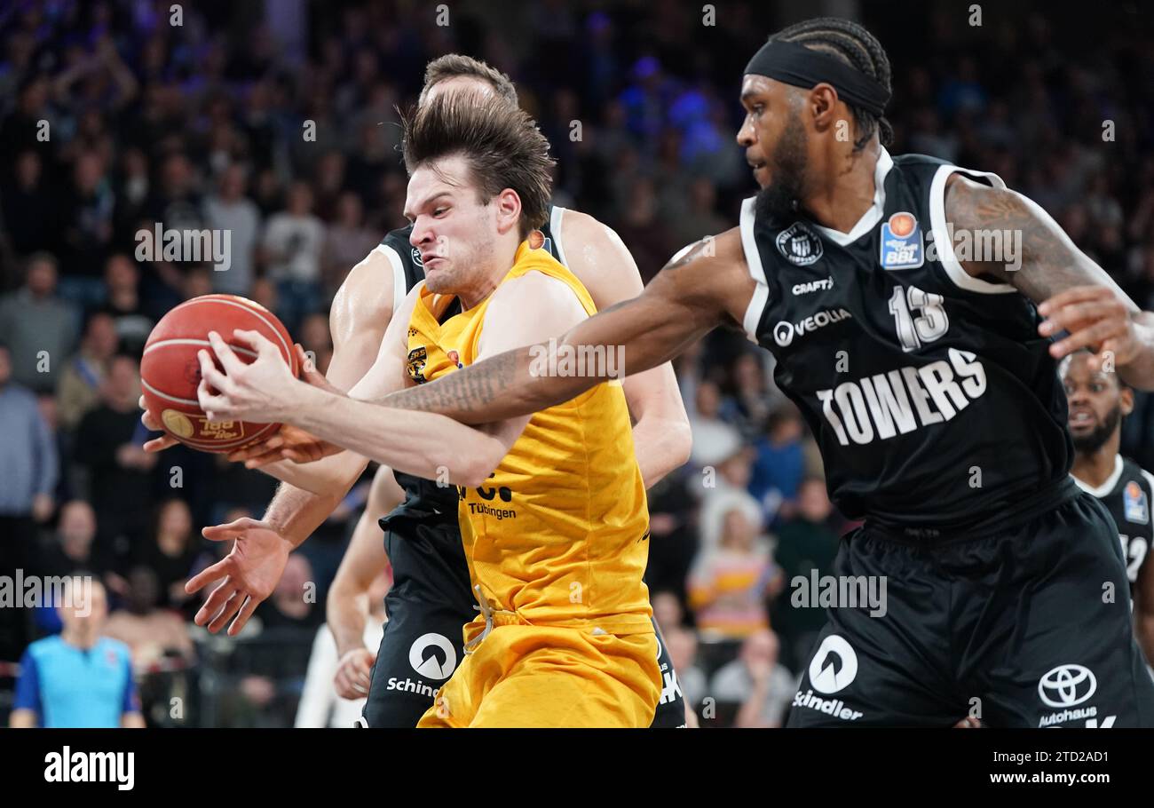 15 December 2023, Hamburg: Basketball: Bundesliga, matchday 11, main ...