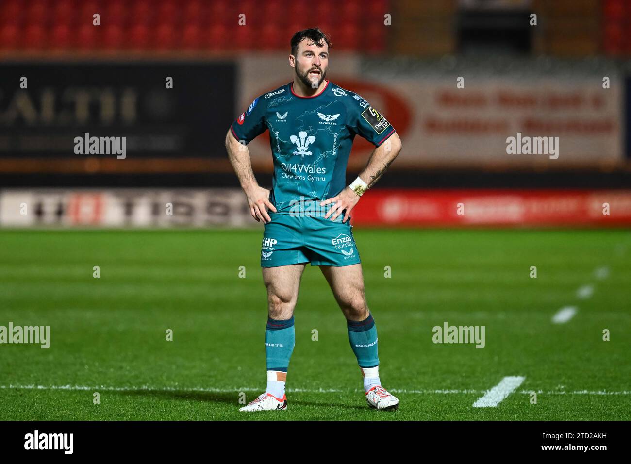 Ryan Conbeer of Scarlets during the European Rugby Challenge Cup match ...