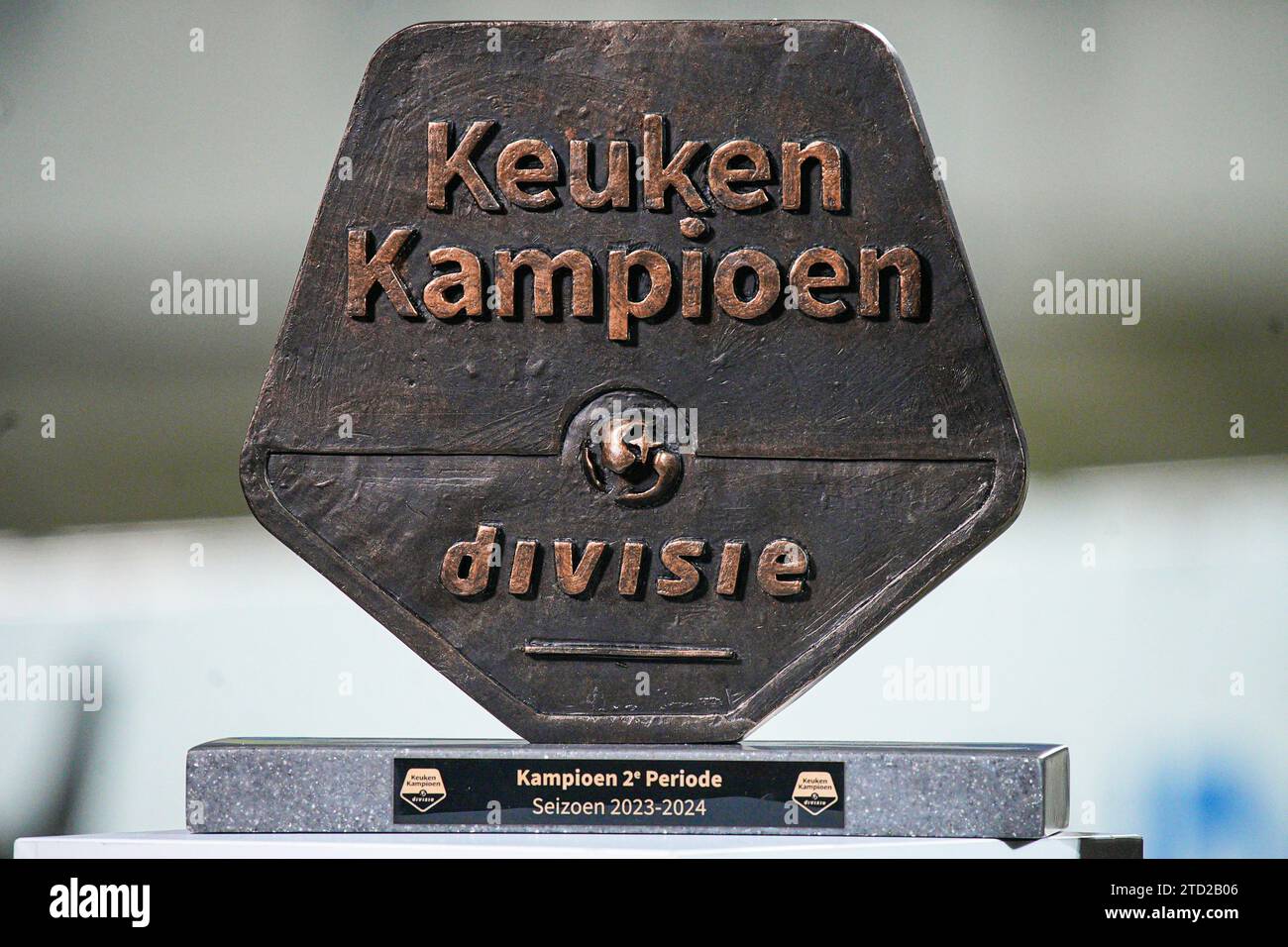 TILBURG, NETHERLANDS - DECEMBER 15: Dutch Keukenkampioen Divisie trophy ...