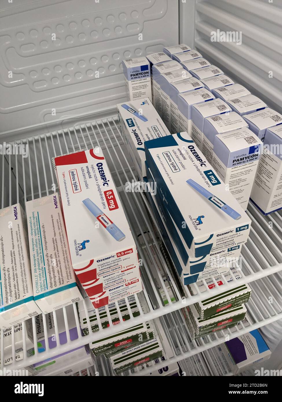 Brno,Czech republic-August 2 2024: Ozempic box. Czech version of ...