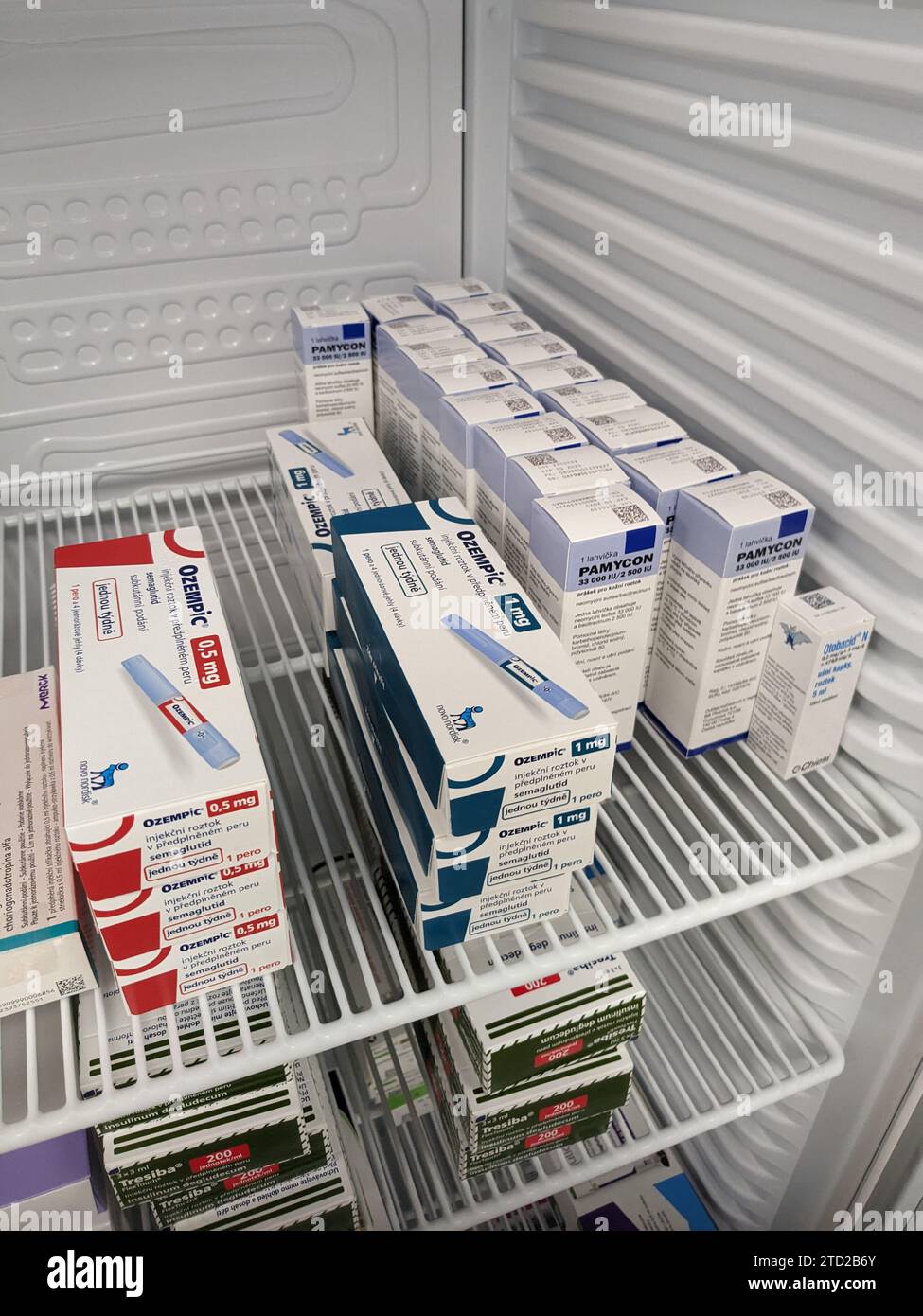 Brno,Czech republic-August 2 2024: Ozempic box. Czech version of ...