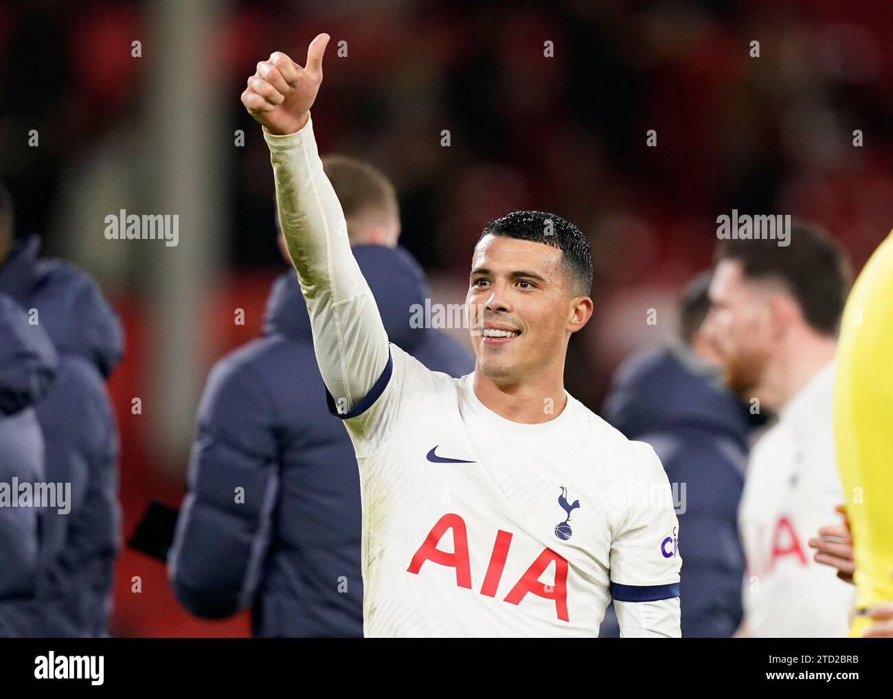Nottingham, England, 15th December 2023. Pedro Porro of Tottenham ...
