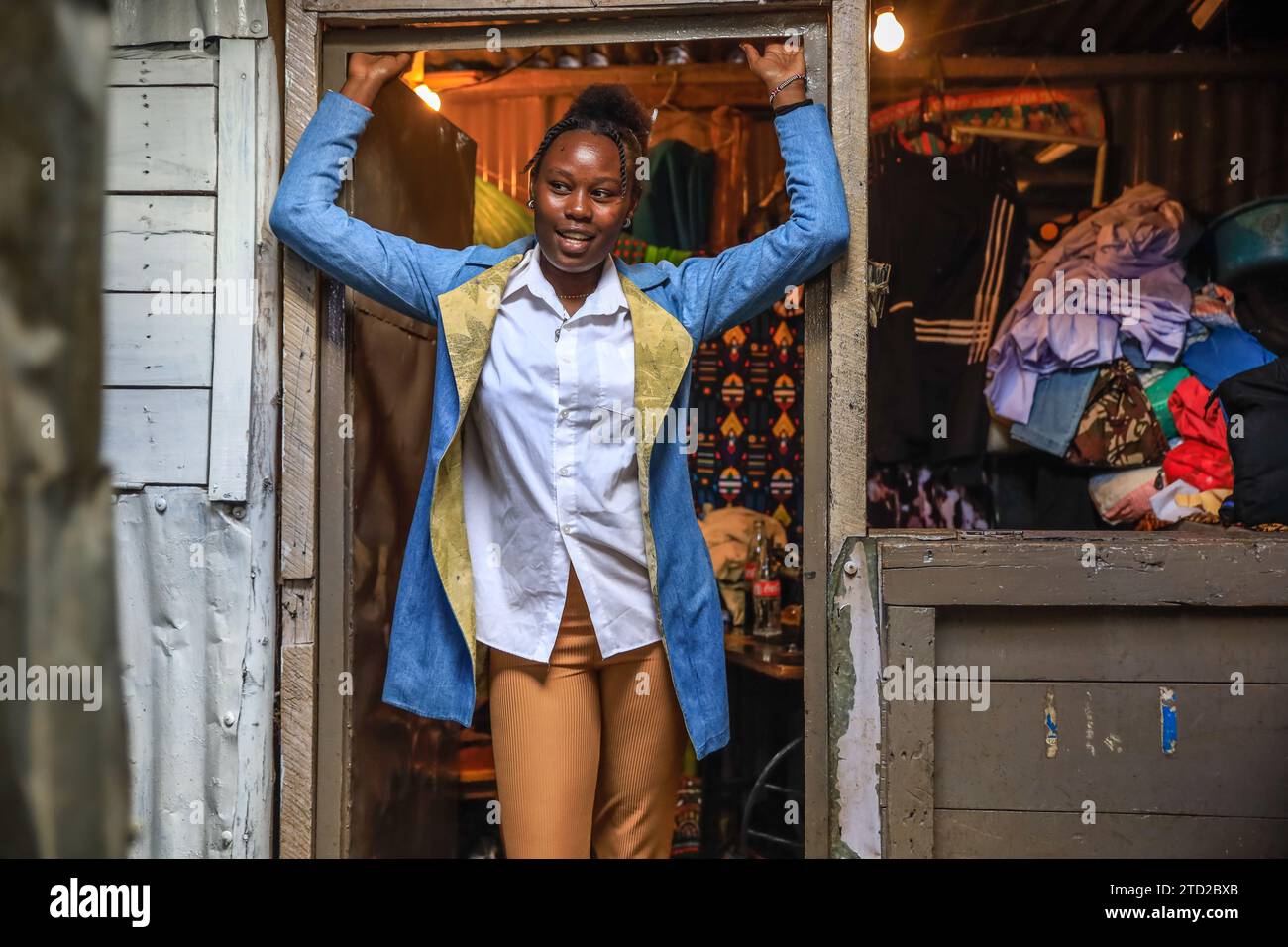 22-Year-Old model Lucy Njeri is posed for a photo at Richard Onyango's ...