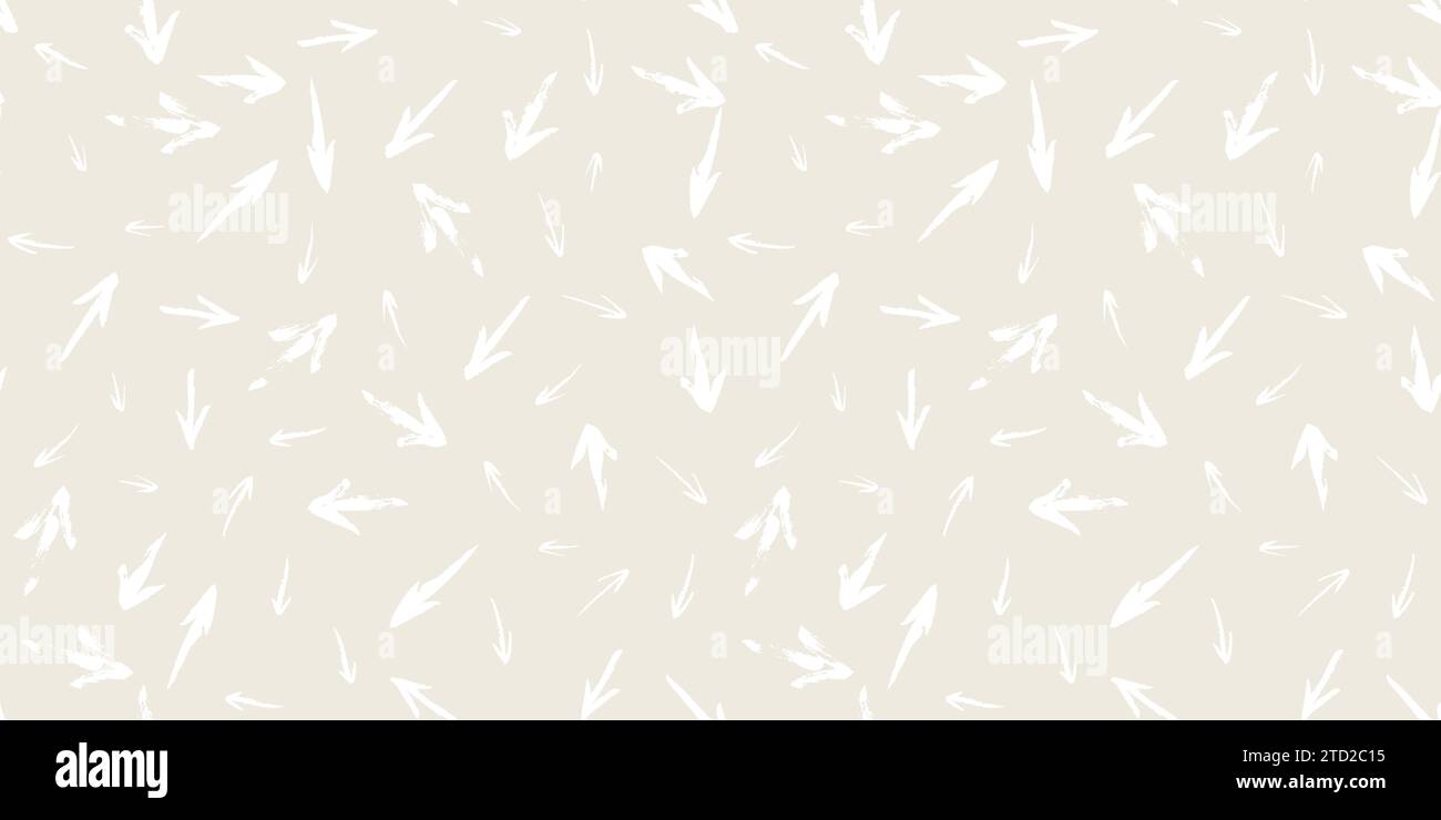 Seamless ARROWS abstract pattern hand painted with ink brush. Tileable ...