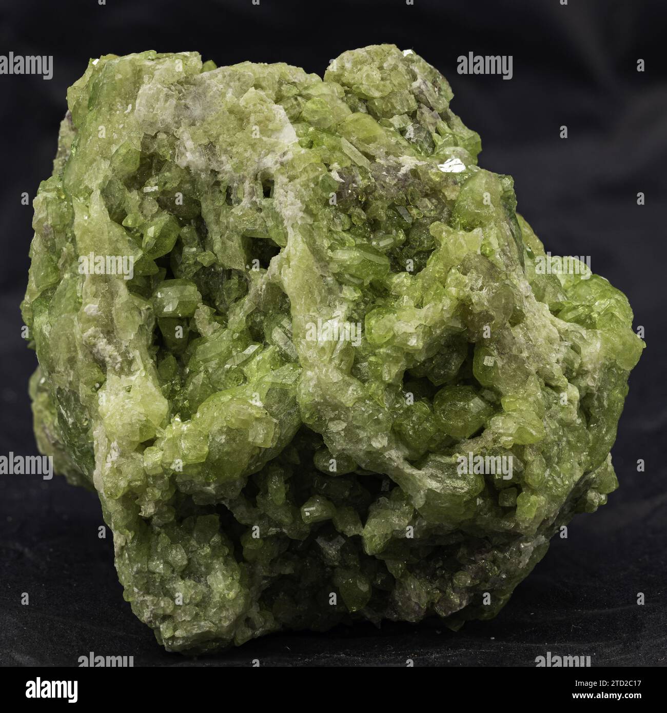 Vesuvianite Mineral Specimen on Dark Background, Displaying Rich Tones ...
