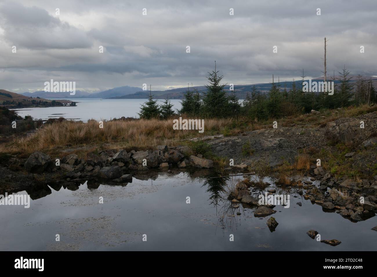 The Sound of Mull From Above Salen, Isle of Mull, Scotland Stock Photo ...