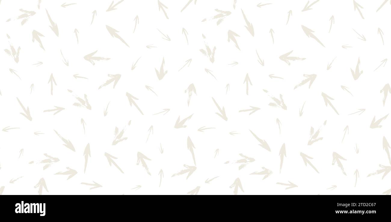 Seamless ARROWS abstract pattern hand painted with ink brush. Tileable ...