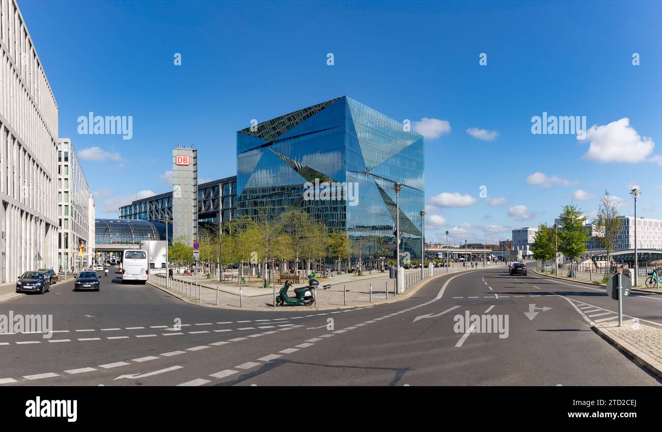 A picture of the 3XN Cube Berlin building and the Berlin Central ...