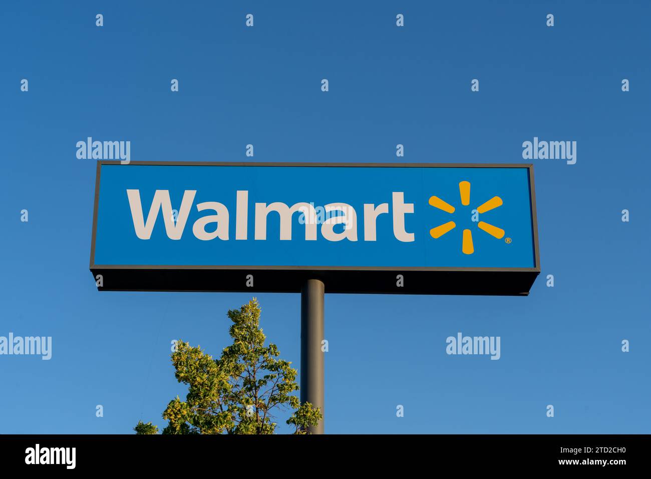 Walmart sign with blue sky background. Salt Lake City, Utah, USA Stock ...
