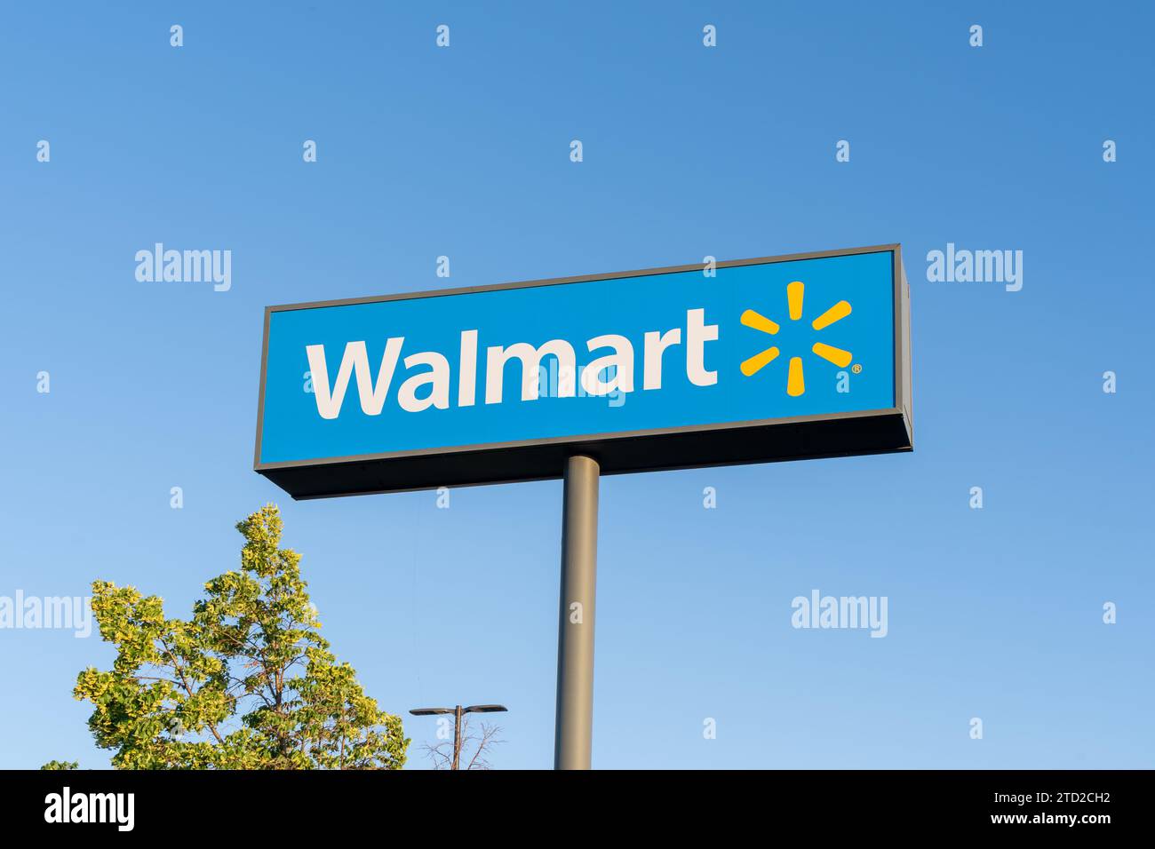 Walmart sign with blue sky background. Salt Lake City, Utah, USA Stock ...