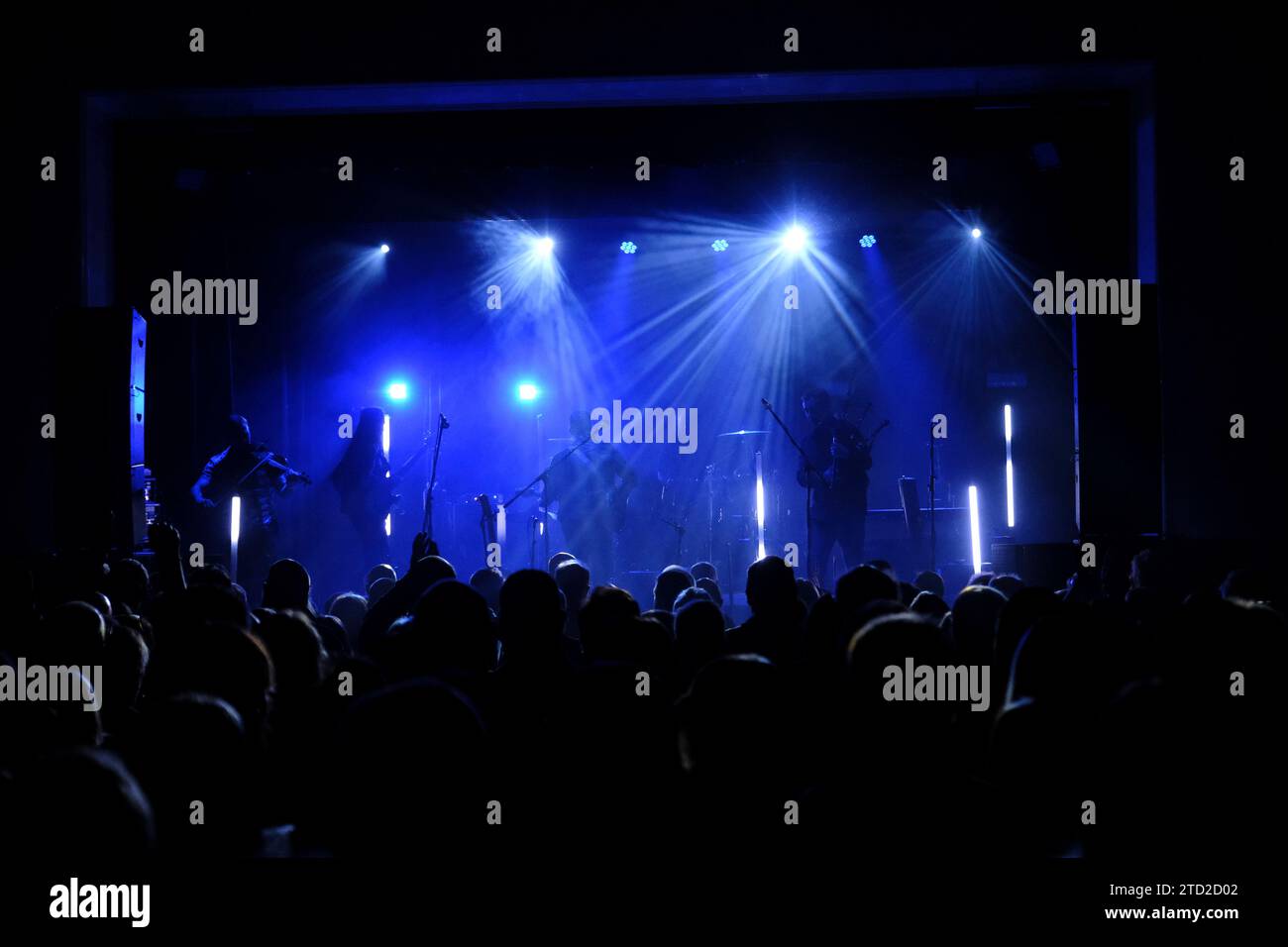 Hawick, UK. 15th Dec 2023. Skerryvore, playing in concert, Hawick Town ...