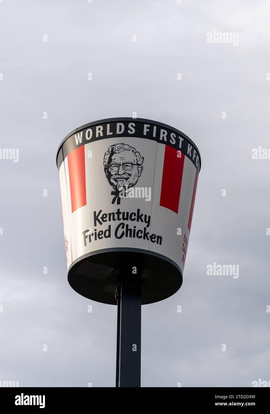 World's First KFC (Kentucky Fried Chicken) restaurant bucket sign in ...