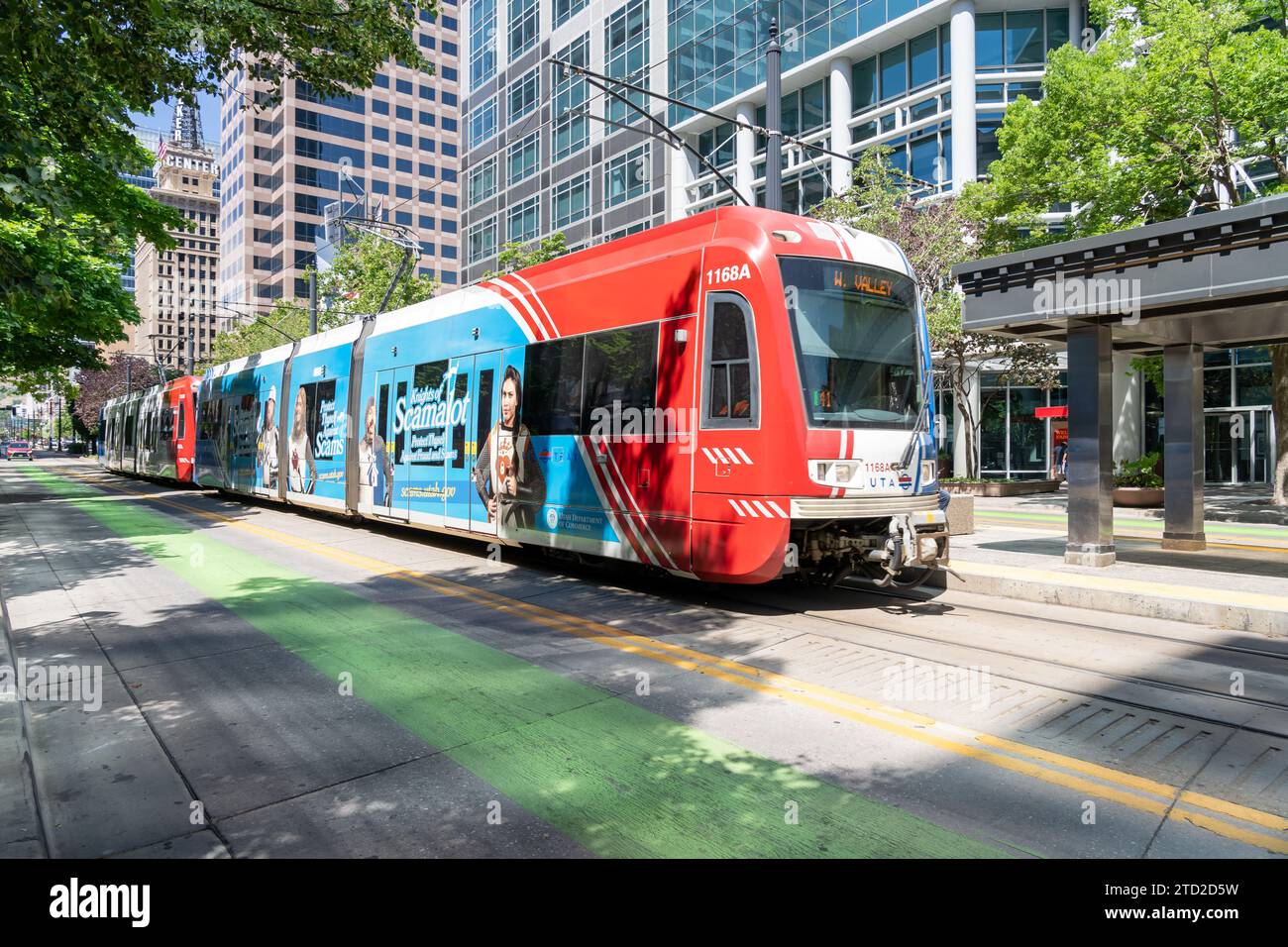Uta trax light rail train hi-res stock photography and images - Alamy