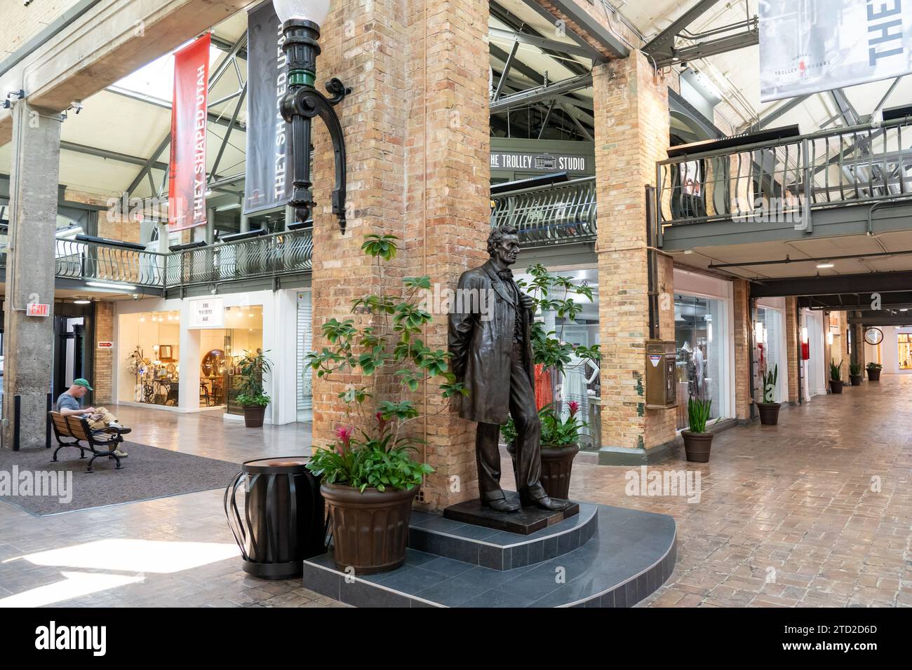 The interior view of Trolley Square in Salt Lake City, Utah, USA Stock ...