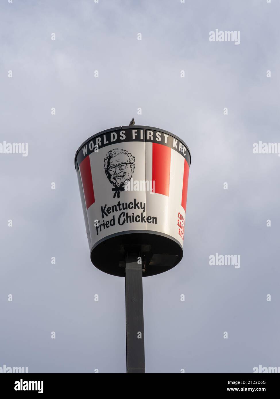 World's First KFC (Kentucky Fried Chicken) restaurant bucket sign in ...
