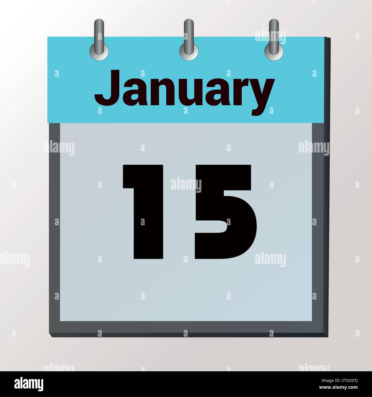 day on the calendar, vector image format, January 15 Stock Vector Image ...