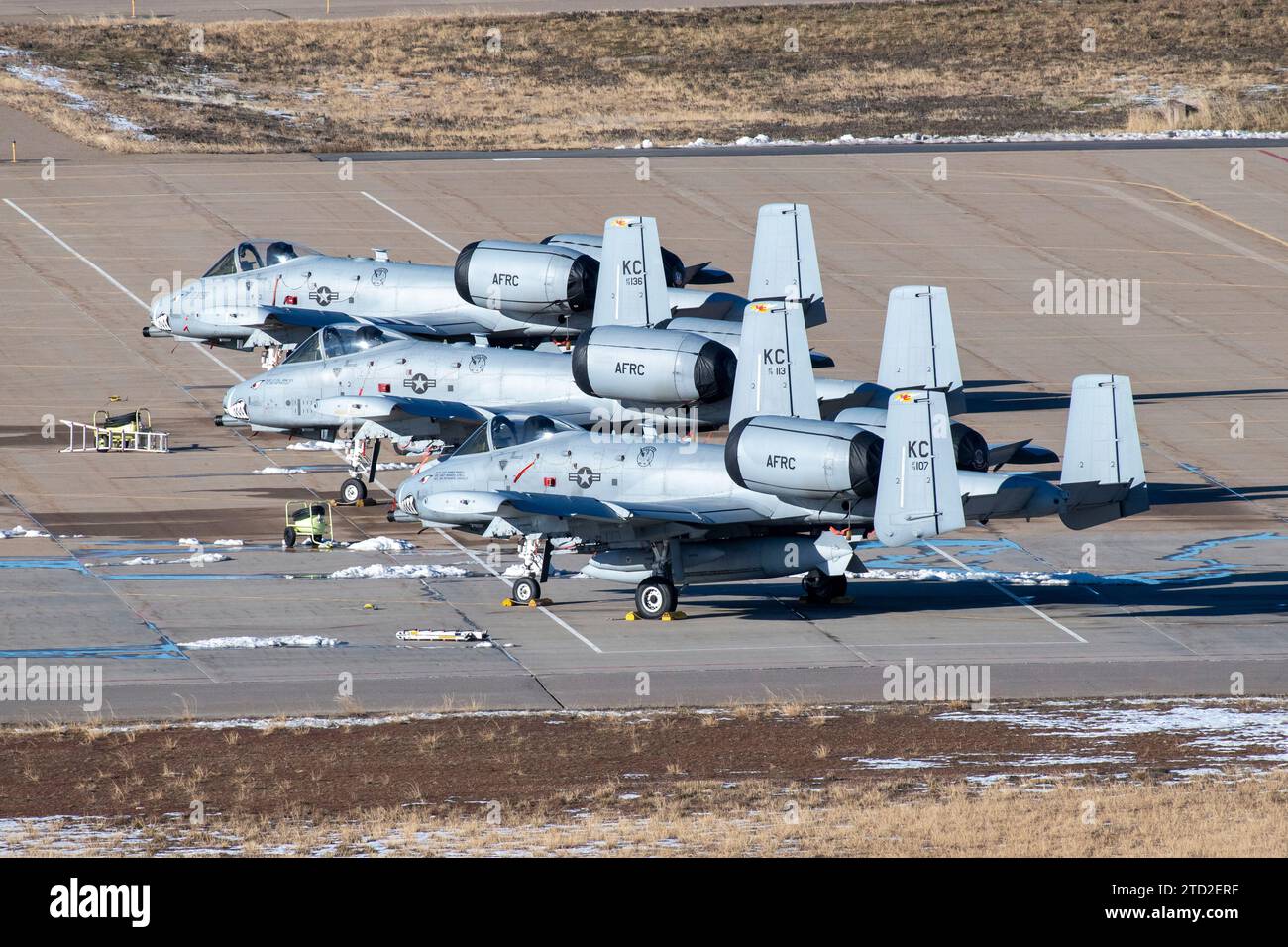 A-10 ‘Warthog’ Thunderbolts are seen on the flightline at Hill Air ...
