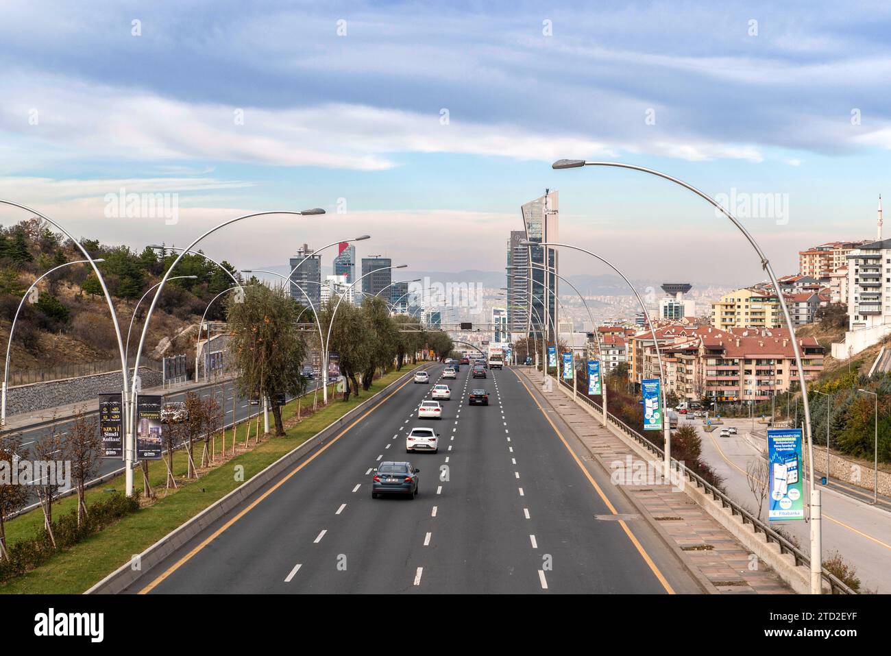 Ankara, Turkey - December 02, 2023: Traffic on Mevlana Boulevard and ...
