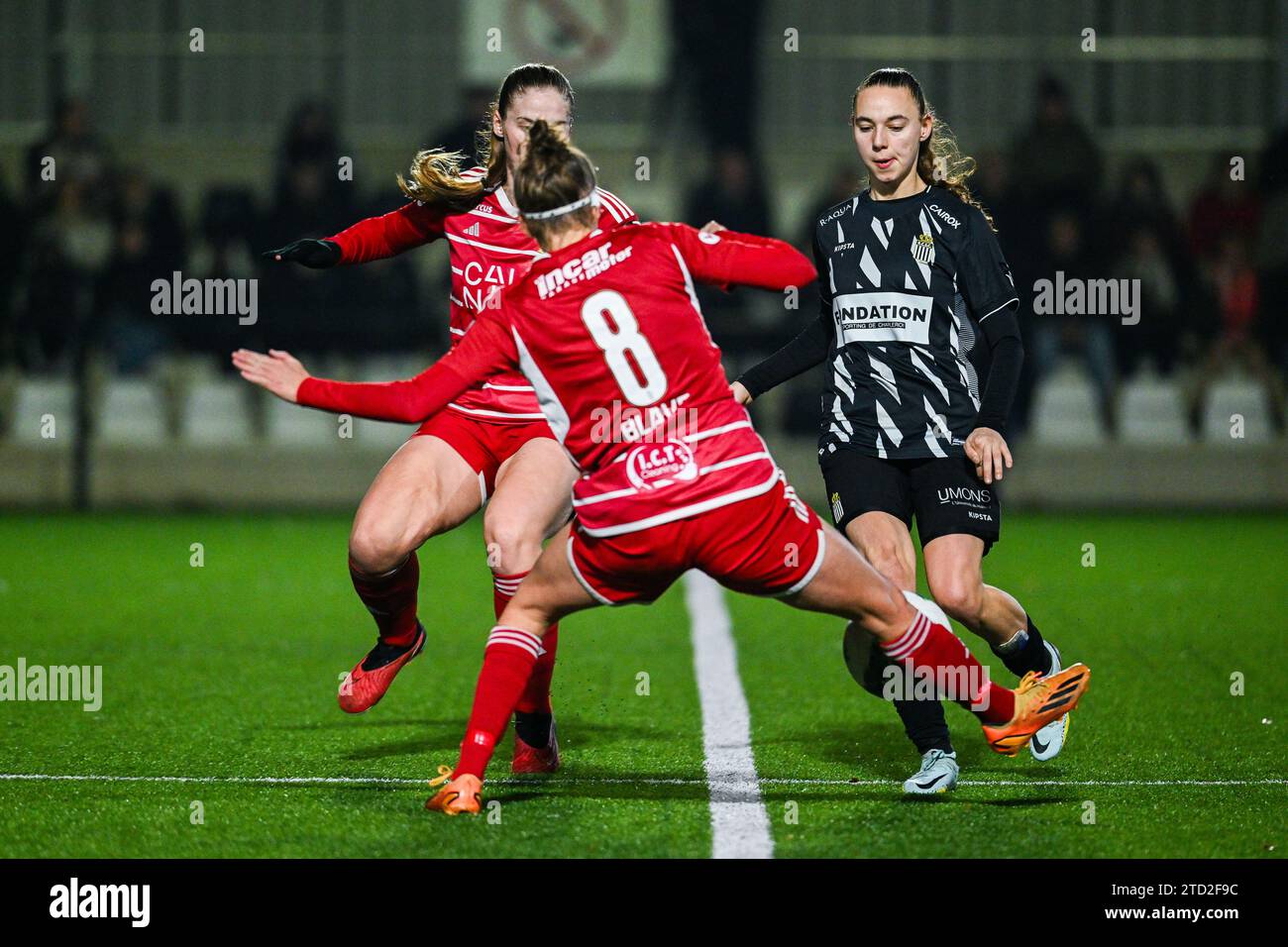 Ilona Crea (15) of Charleroi pictured during a female soccer game ...