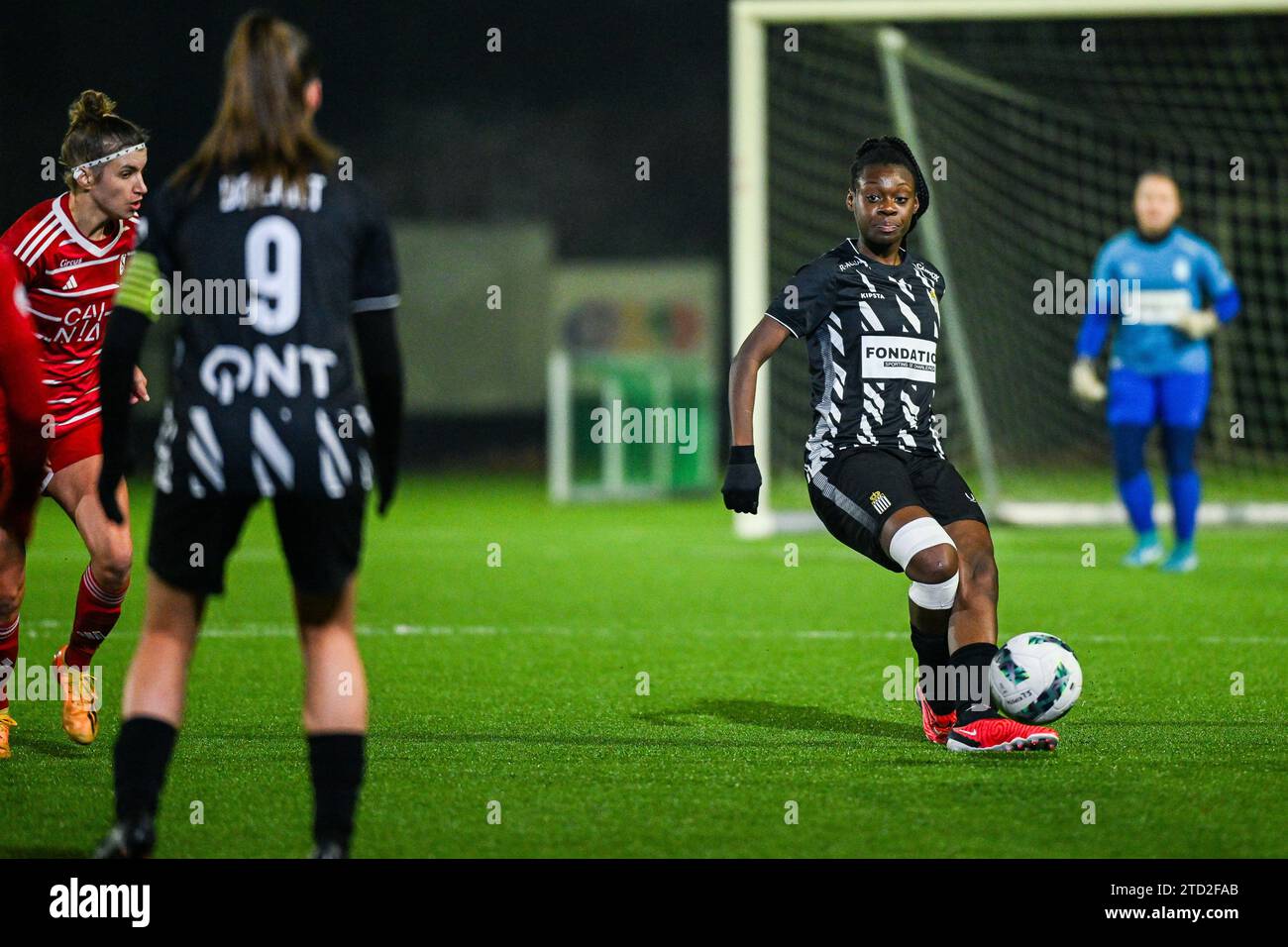 Francesca Lueya (8) of Charleroi pictured during a female soccer game ...