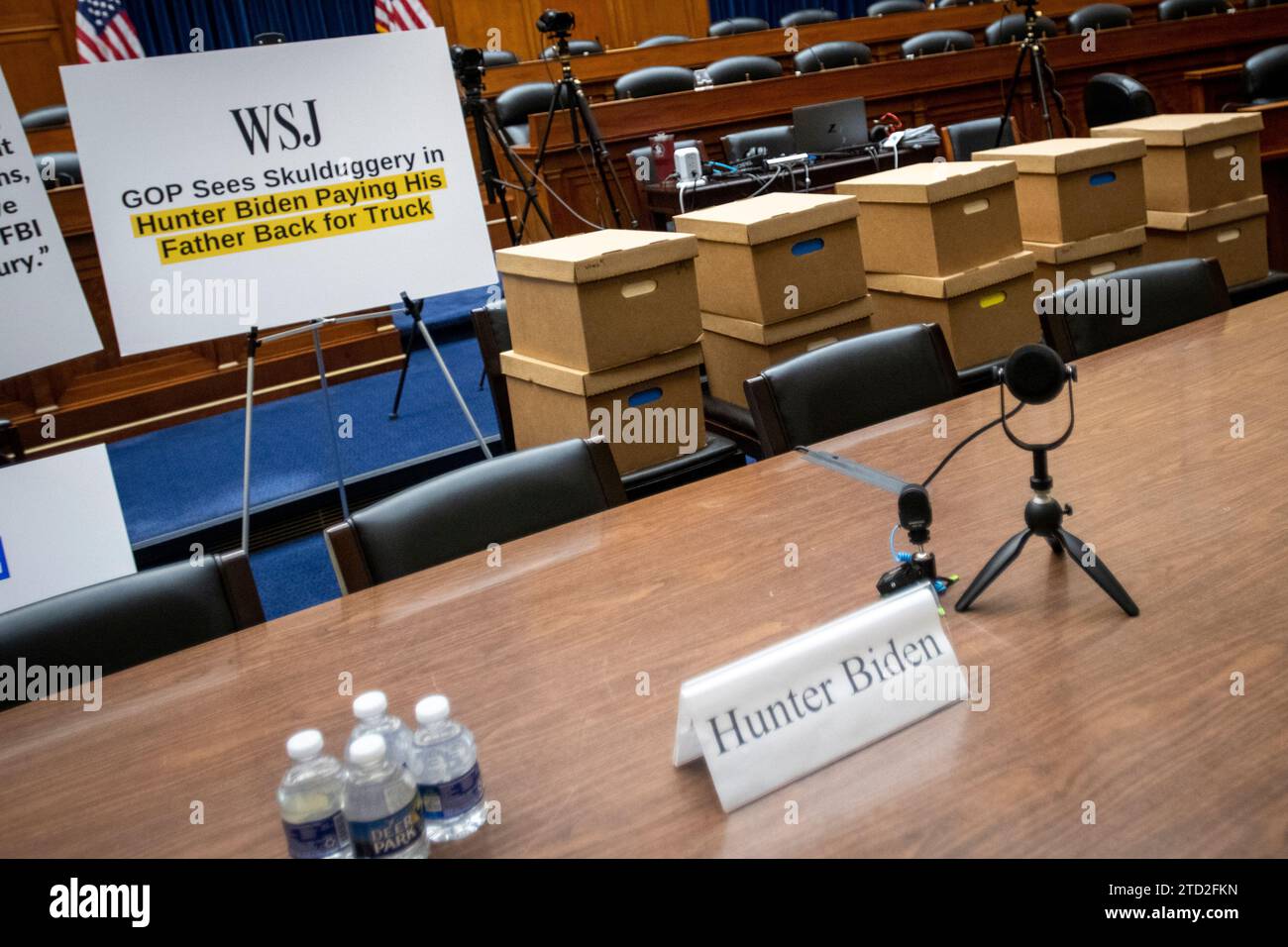 The United States House Committee on the Judiciary hearing room is set ...