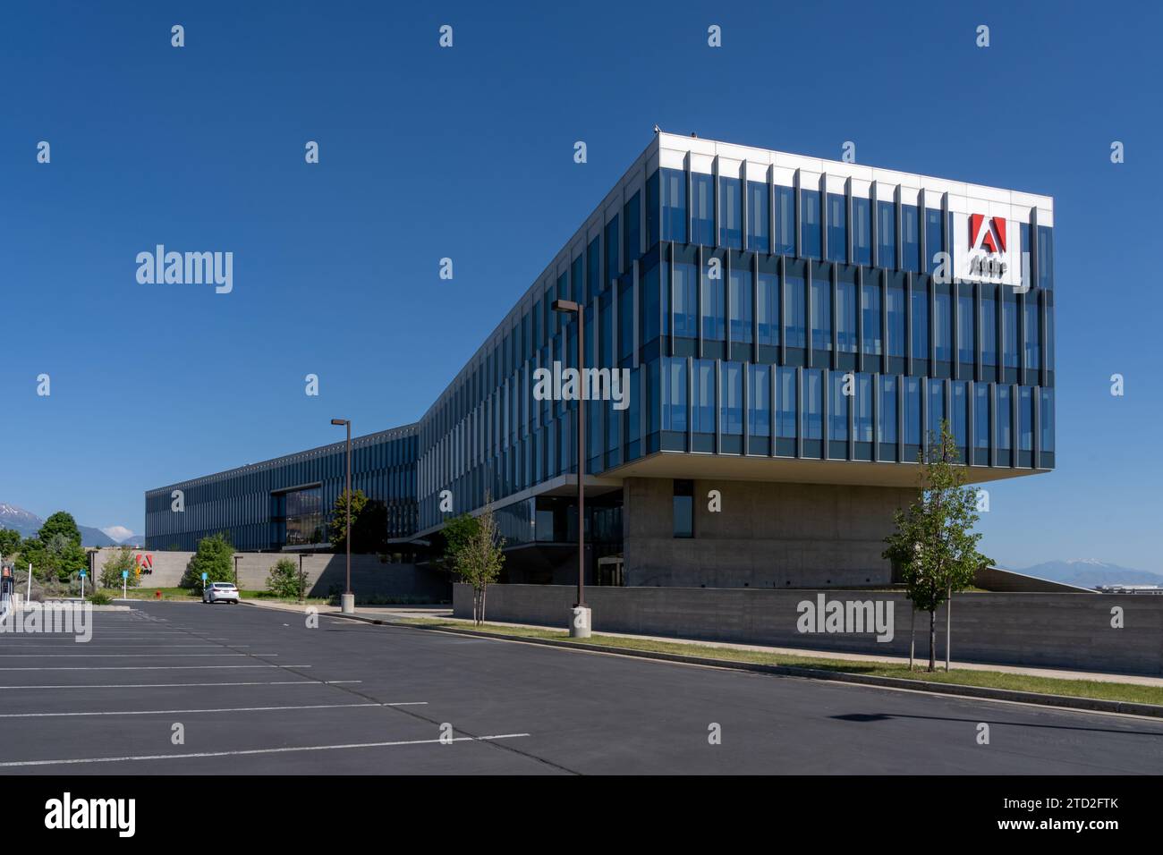 Adobe office building at its new campus in Lehi City, UT, USA, June 25 ...