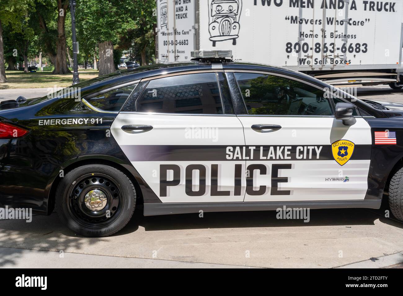 A Salt lake City Police car is shown. Salt Lake City, Utah, USA Stock ...