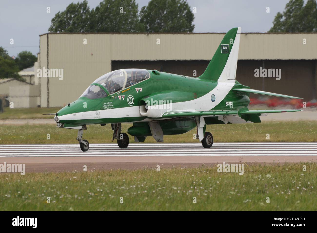 8818, a BAe Hawk 65 operated by the Saudi Hawks (or Saudi Falcons), the ...