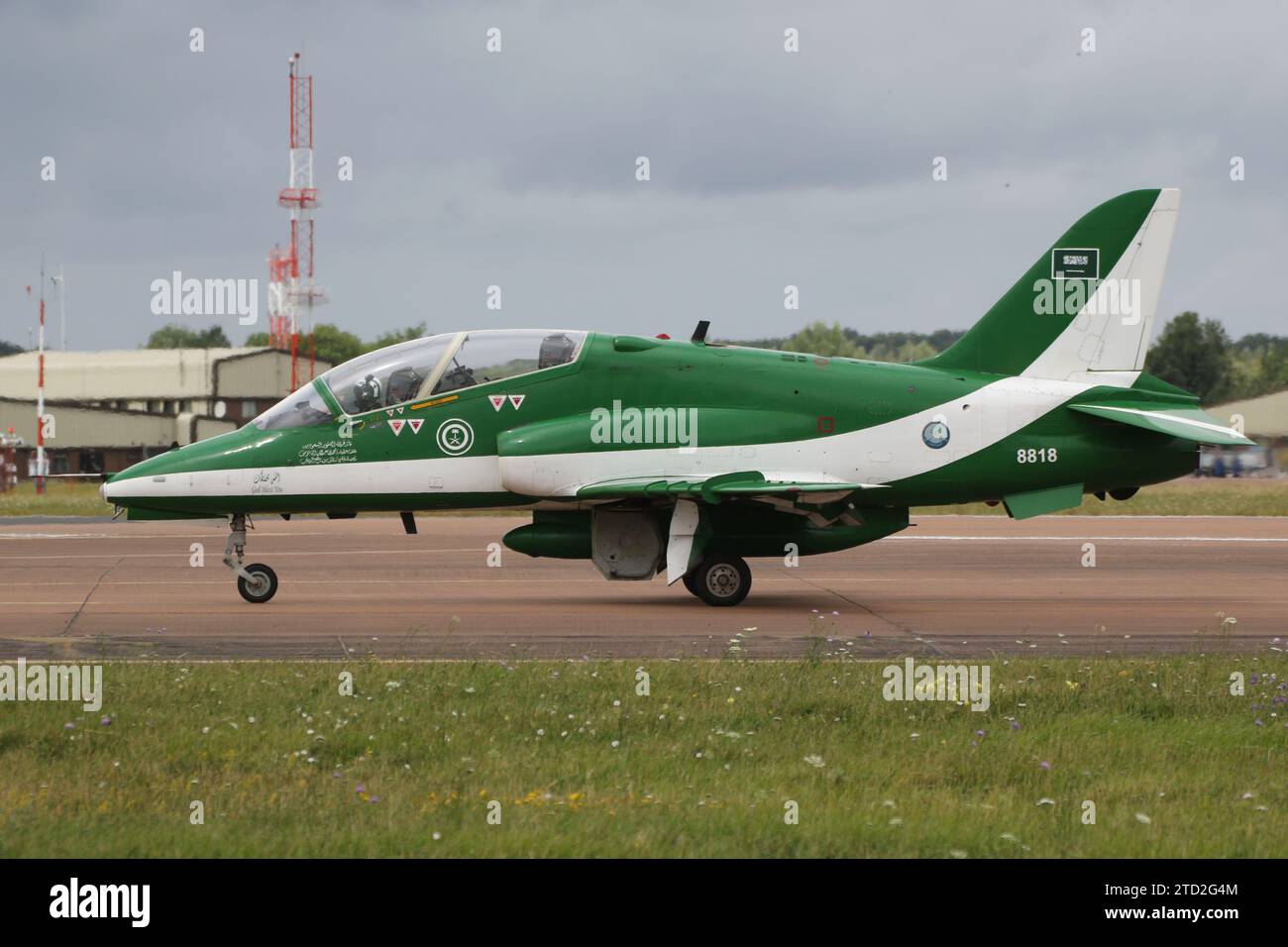 8818, a BAe Hawk 65 operated by the Saudi Hawks (or Saudi Falcons), the ...