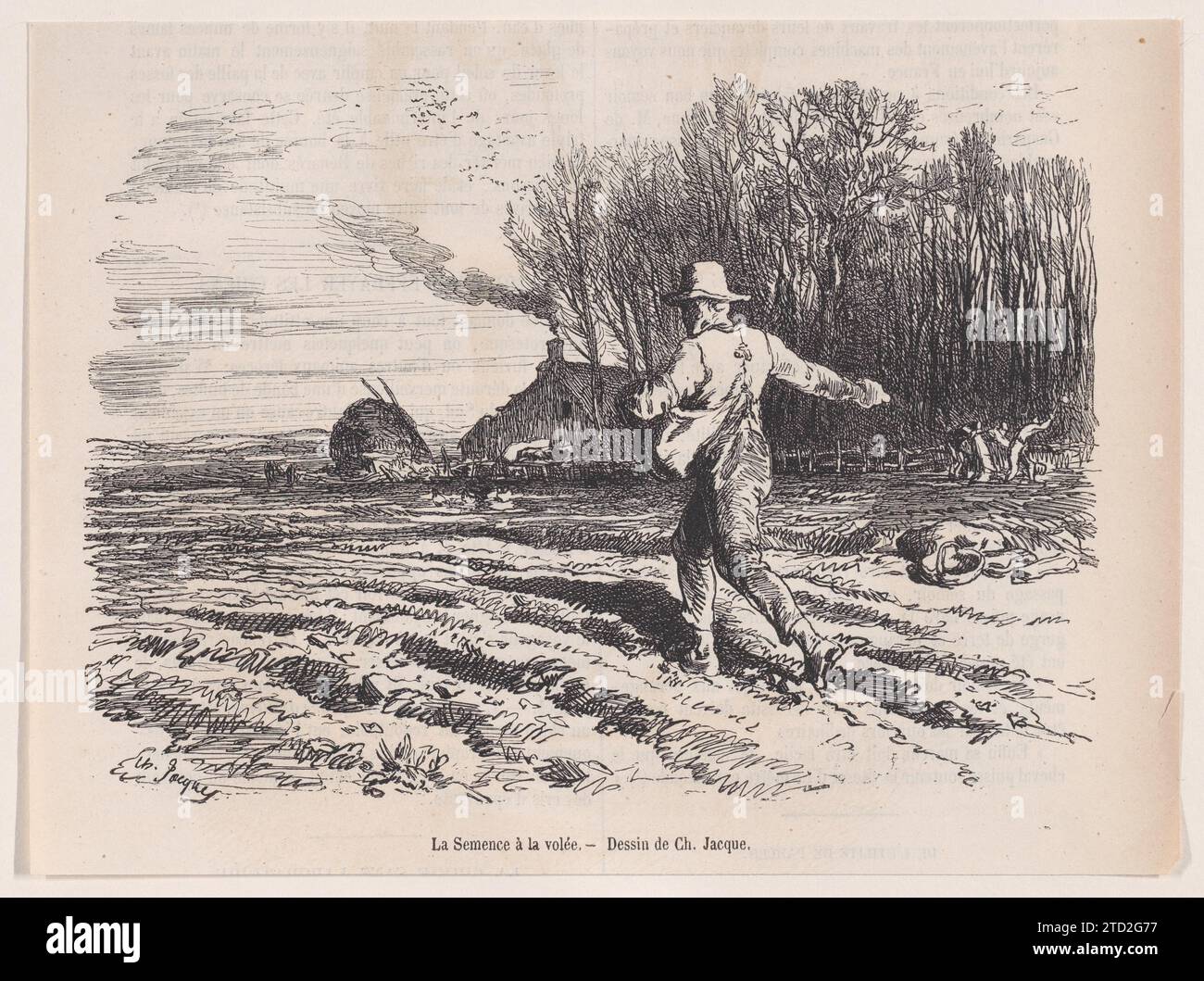 Scattering Seed, from "Le Magasin Pittoresque" 1932 by Charles Tamisier ...