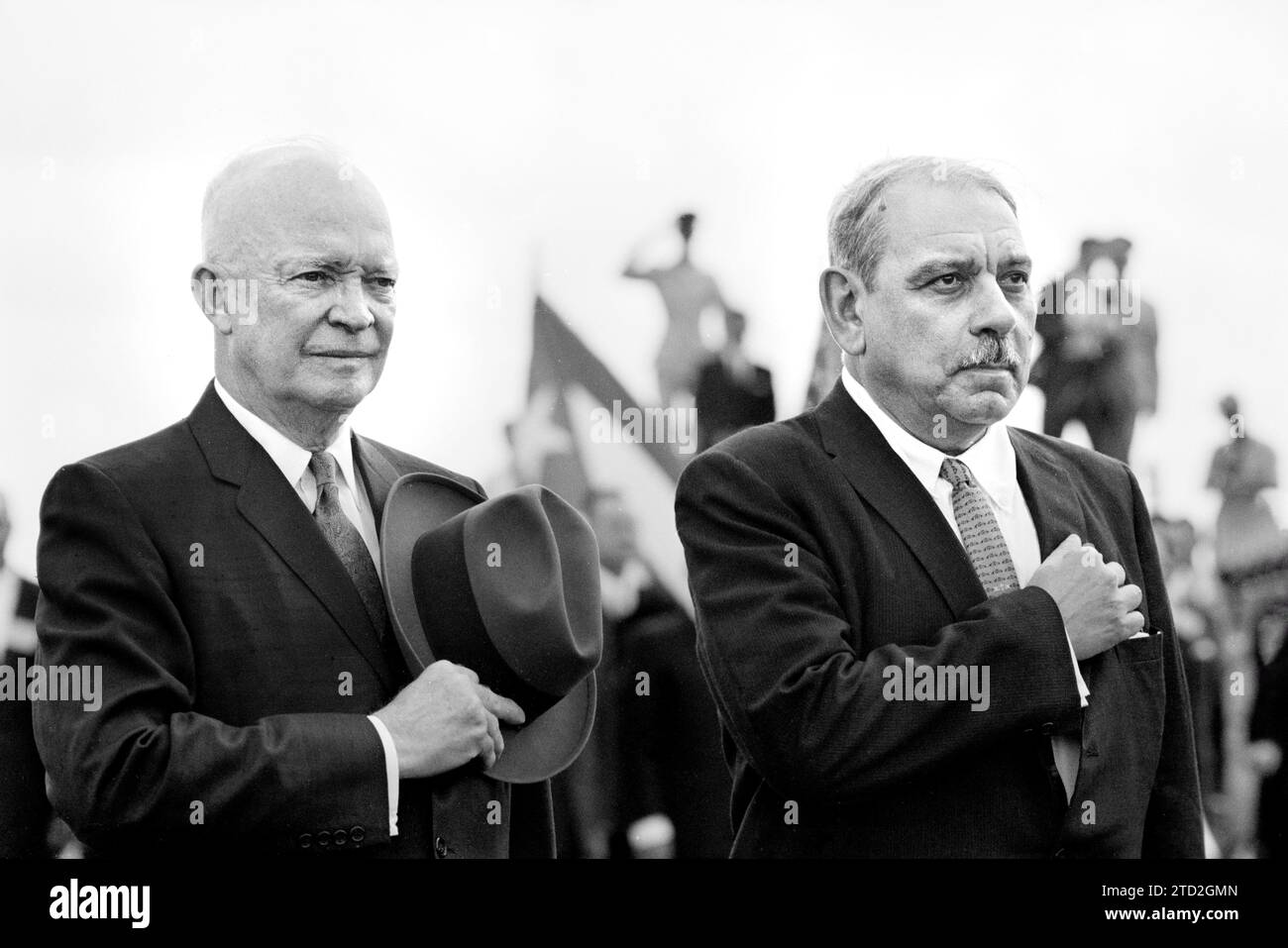 U.S. President Dwight D. Eisenhower and Puerto Rican Governor Luis ...