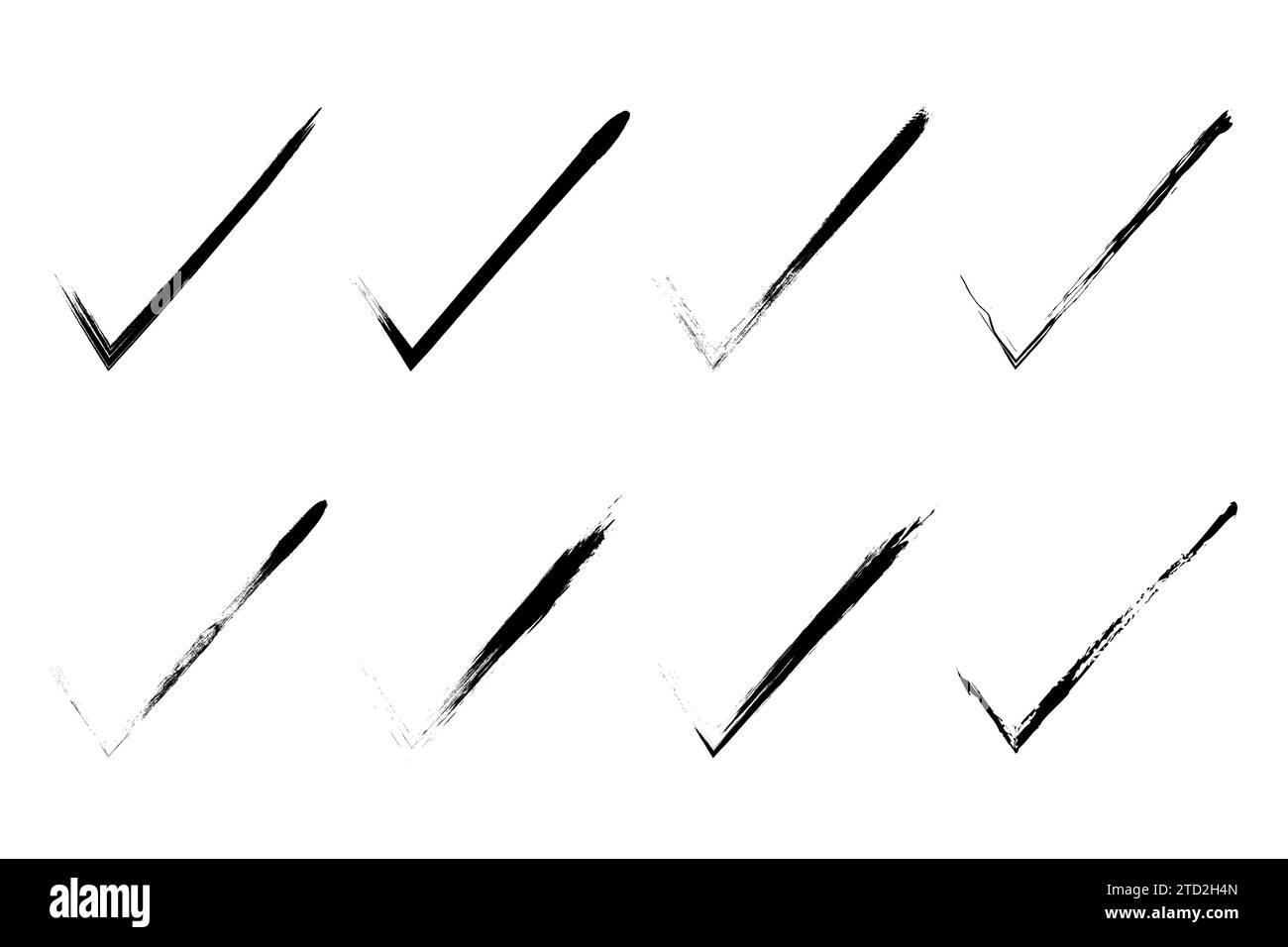 Grunge check mark, marker check sign. Tick mark made with grunge stroke ...