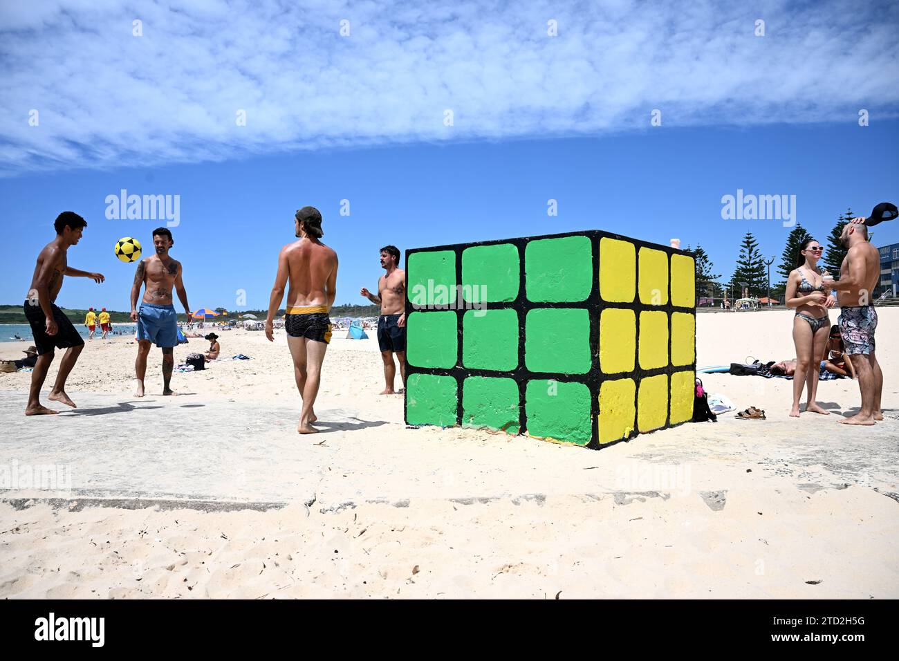 The Big Rubik’s Cube is seen at Maroubra beach, east of Sydney, NSW ...