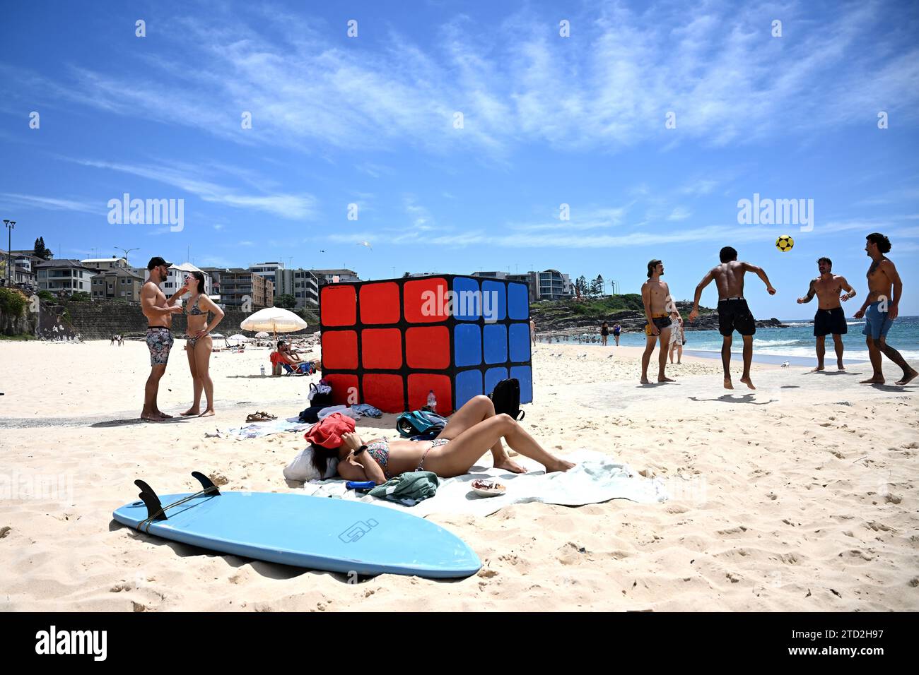 The Big Rubik’s Cube is seen at Maroubra beach, east of Sydney, NSW ...