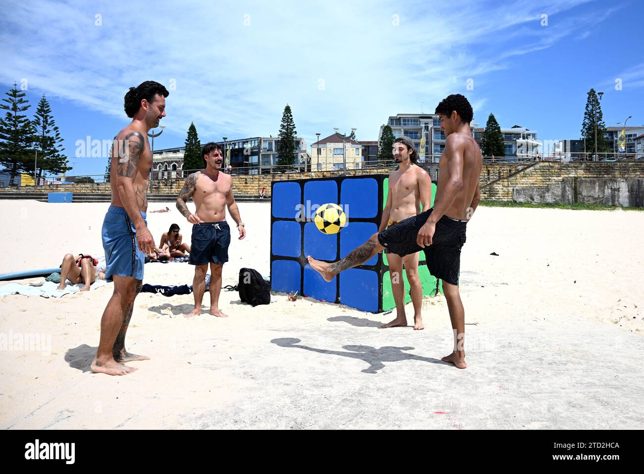 The Big Rubik’s Cube is seen at Maroubra beach, east of Sydney, NSW ...