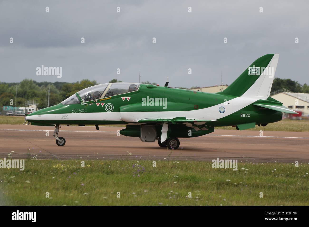 8820, a BAe Hawk 65 operated by the Saudi Hawks (or Saudi Falcons), the ...