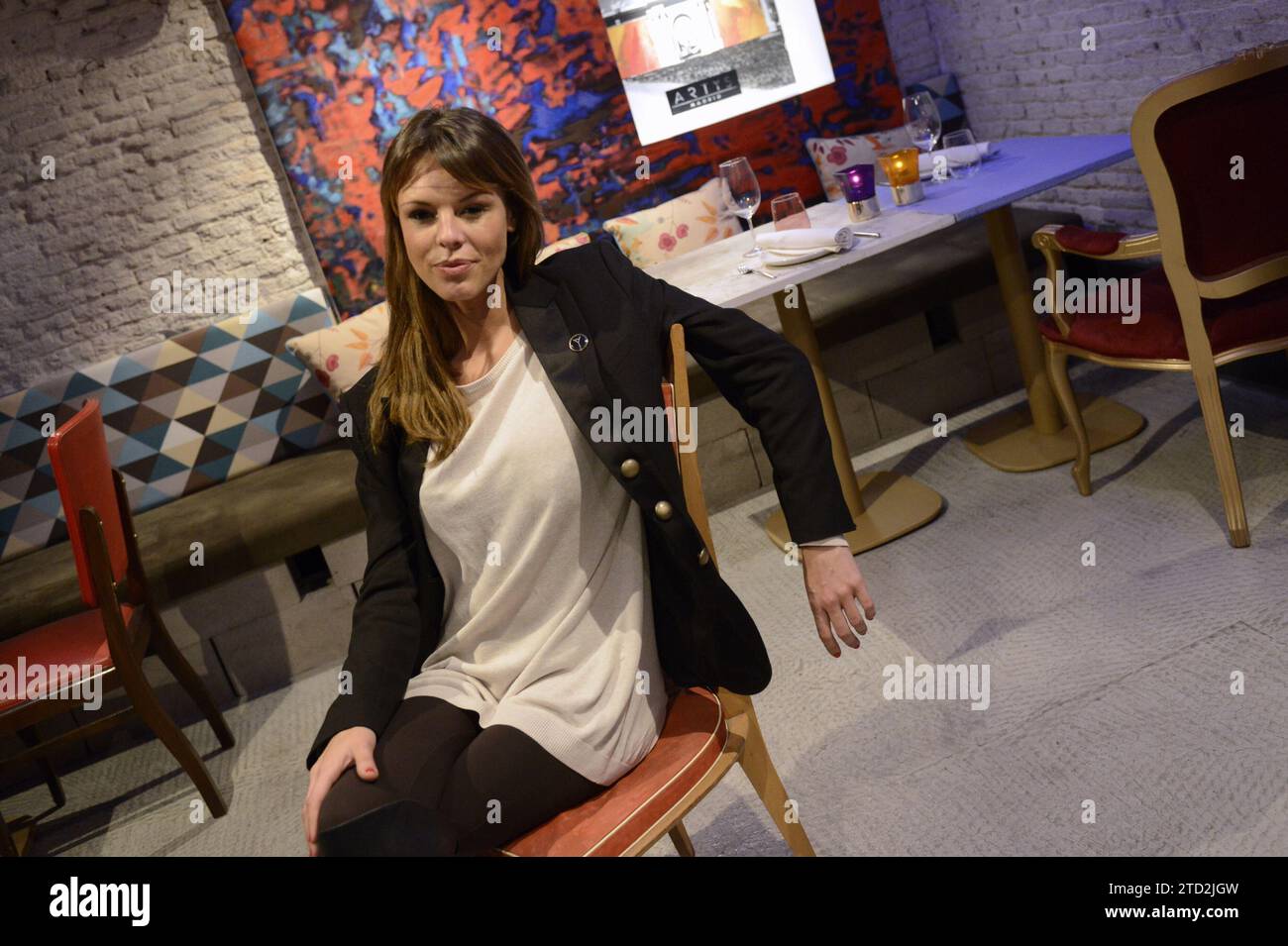 Madrid, 12/03/2015. Oscar Lozano poses for ABC with his wife Sandra Soto Westendorp, in his new ...