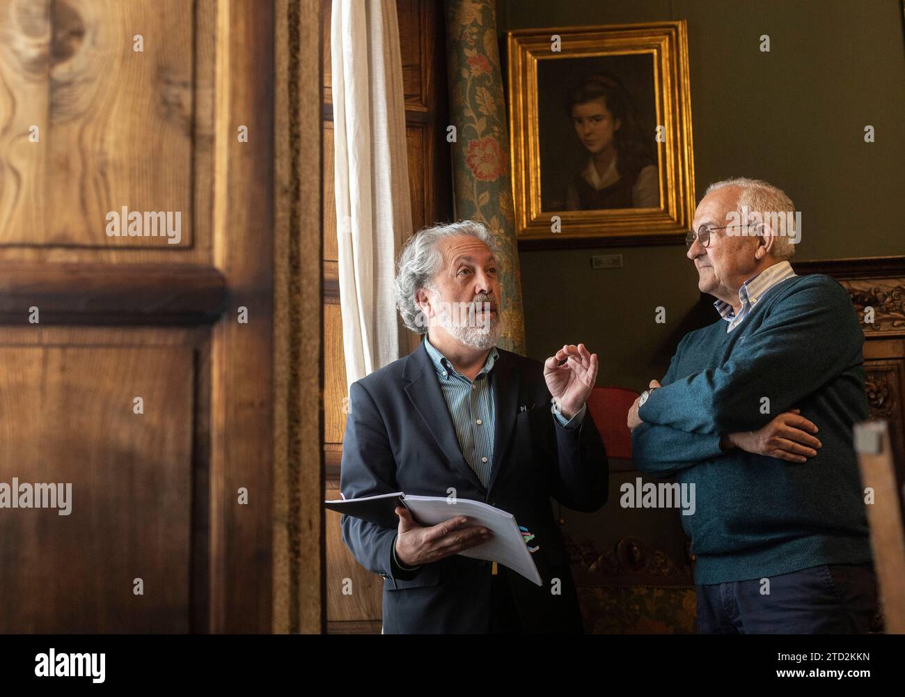 La Coruña, 04/13/2023. José Luis Méndez Romeu and Juan Durán at the ...