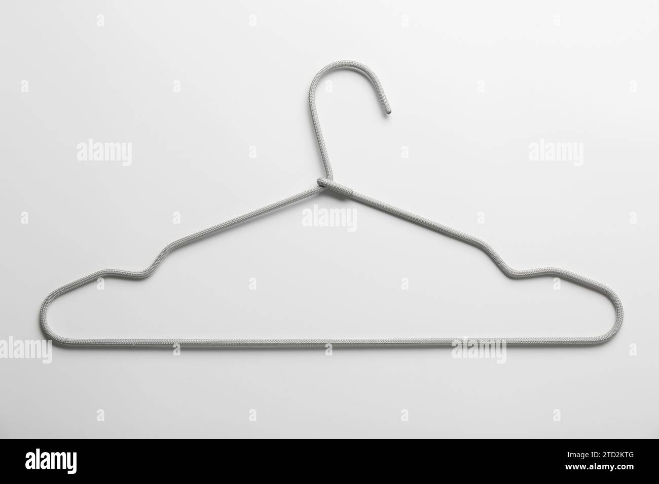 One hanger on white background, top view Stock Photo - Alamy