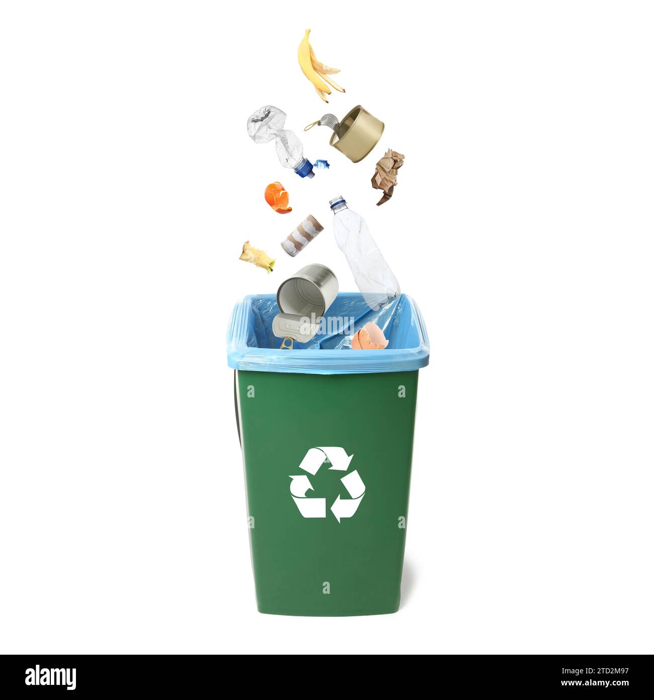 Waste paper falling recycle bin hi-res stock photography and images - Alamy