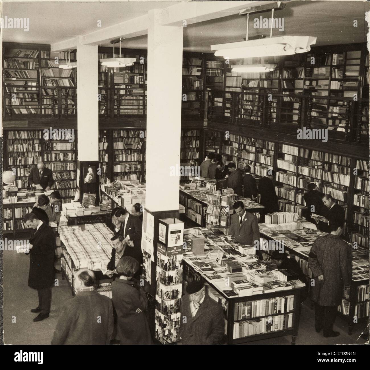 Madrid, March 1965. The interior of the Casa del Libro on Gran Vía ...
