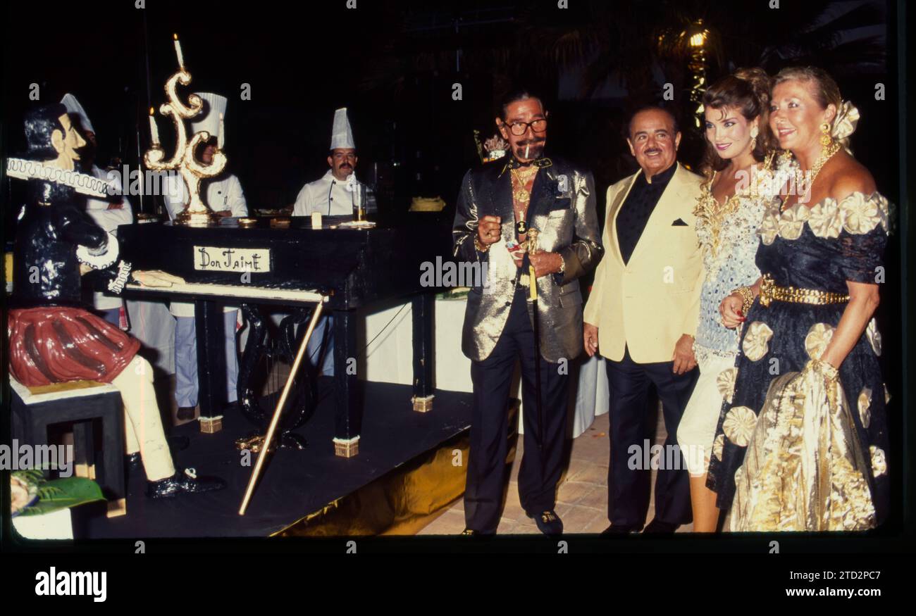 Marbella, 08/19/1991. Jaime de Mora y Aragón's birthday party, held at ...