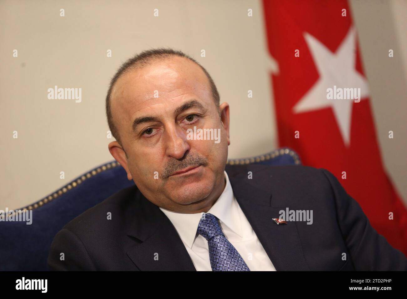 Madrid, 02/09/2017. Interview with Turkish Foreign Minister Mevlut ...