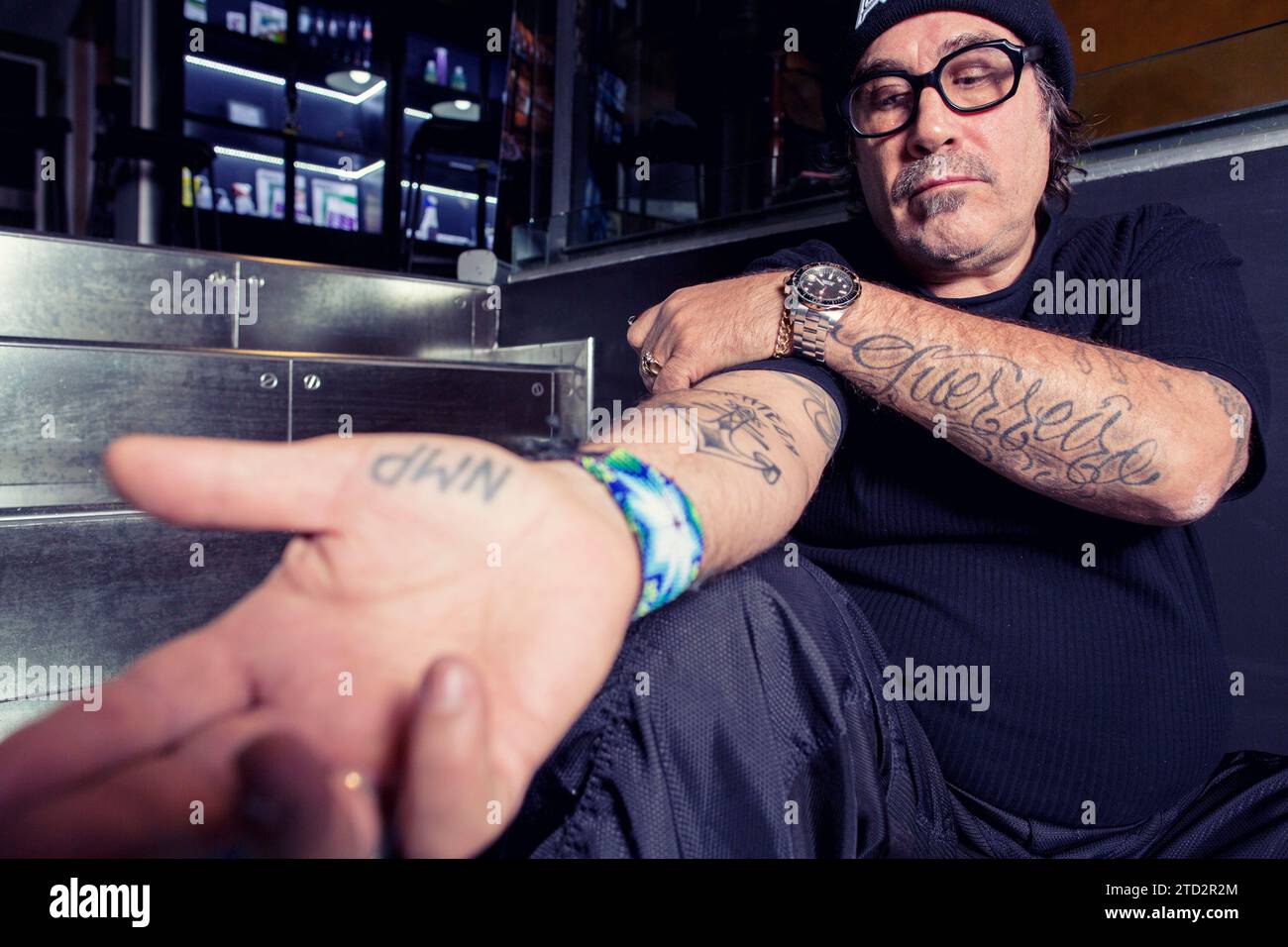 Madrid, 02/10/2017. Interview with writer and tattoo artist Jonathan ...